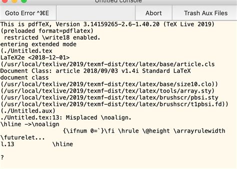 Tables Debugging Help Misplaced Noalign Hline Noalign Tex