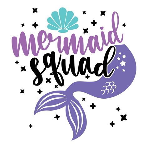 Mermaid Squad Sublimation Cricut Vector 17378578 Vector Art At Vecteezy