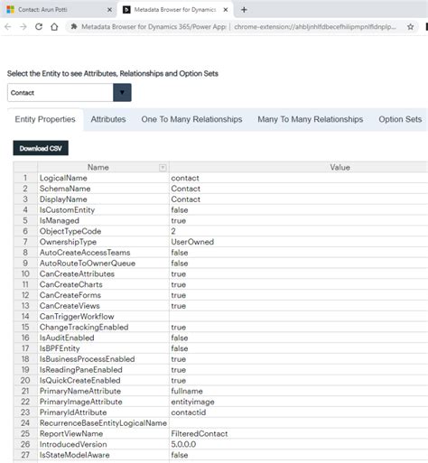 Metadata Browser For Dynamics 365power Apps Arun Pottis Power