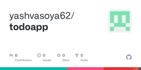 GitHub Yashvasoya Todoapp