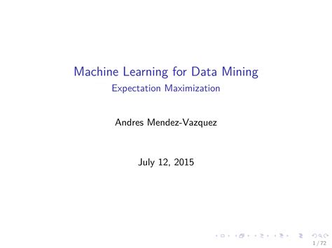 07 Machine Learning Expectation Maximization Pdf Physics Science