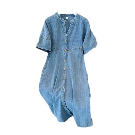 Plus Size Denim Midi Dress Pluspreorder