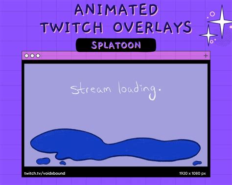 splatoon twitch overlay and animated screens gaming discord youtube cute lofi etsy
