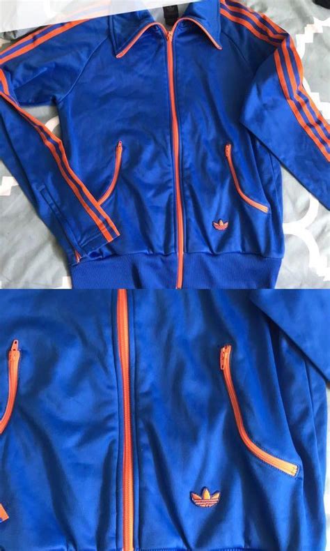 Adidas Brasil Blue And Orange Track Jacket Womens Fashion Activewear