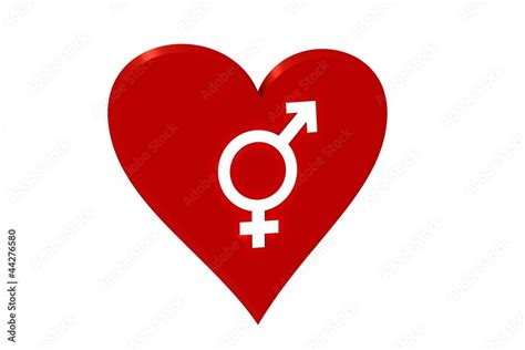 Herz Mit Sex Symbol Stock Illustration Adobe Stock