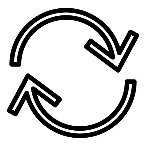 Rotate Line Icon Illustration Isolated On White Background 47124131