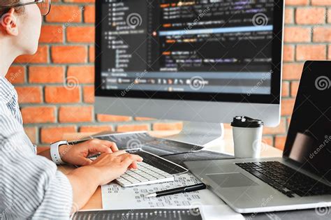 Developing Concentrated Programmer Reading Computer Codes Development Website Design And Coding