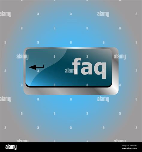 Computer Keyboard Key With Key FAQ Closeup Stock Photo Alamy