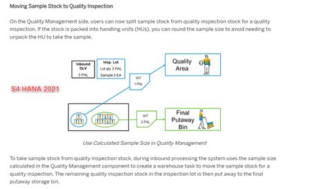 Moving Sample Stock To Quality Inspection Sap Community
