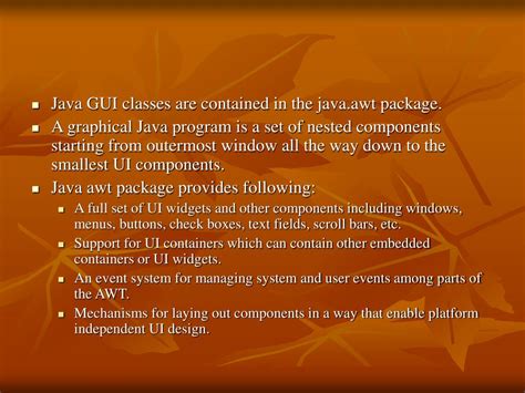 Ppt Awt Package Powerpoint Presentation Free Download Id3832573