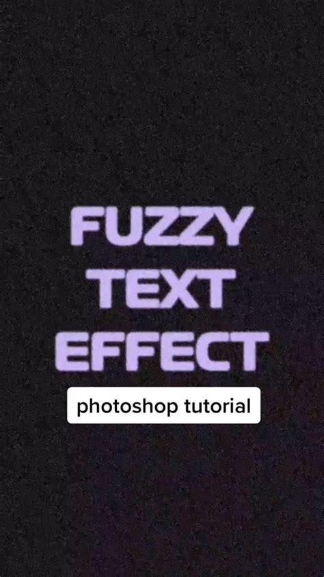 Photoshop Tutorial Fuzzy Text Effect Graphic Designer Tips Inspo Typography Graphic