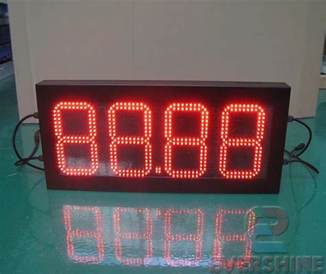 Four Digit Led Seven Segment Display Led Large Red Digital Inch Digits Wall Clock