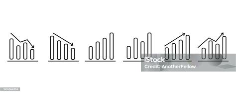 graphic up down vector icon black chart arrow stock illustration