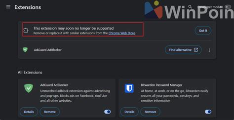 Ditandai Chrome Developer UBlock Origin Rekomendasikan UBlock Lite 1 WinPoin