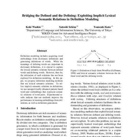 Bridging The Defined And The Defining Exploiting Implicit Lexical Semantic Relations In