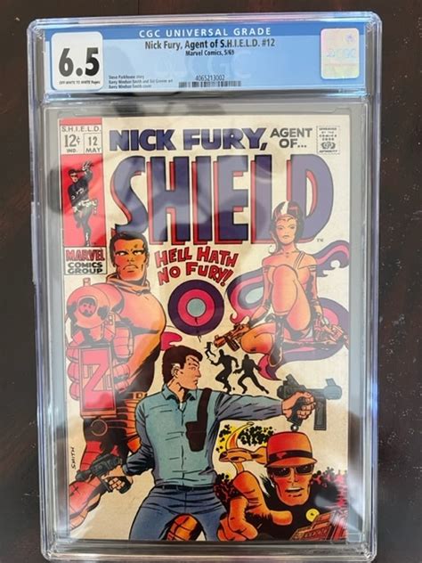Nick Fury Agent Of Shield 12 1969 Cgc 65 Comic Books Silver