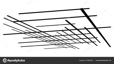 Spatial Grid Mesh Grating Lattice Abstract Geometric Shape Element Intersecting Stock Vector