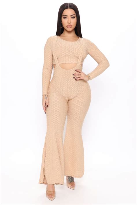 Make Way Honeycomb Pant Set Taupe Fashion Nova Purple Fashion