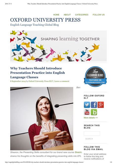 Pdf Why Teachers Should Introduce Presentation Practice Into English