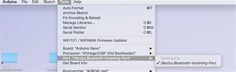 Using Imac Problem With Port Selection When Trying To Uploading Sketch To Board Ide 1x