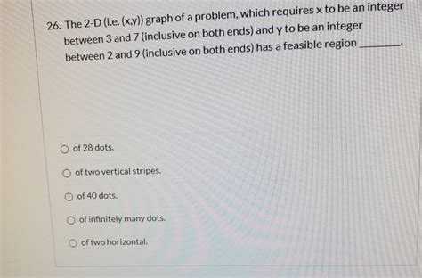 Solved 26 The 2 D Ie Xy Graph Of A Problem Which