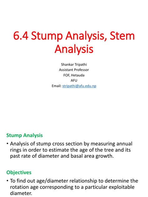 64 Stump Analysis Stem Analysis Pdf