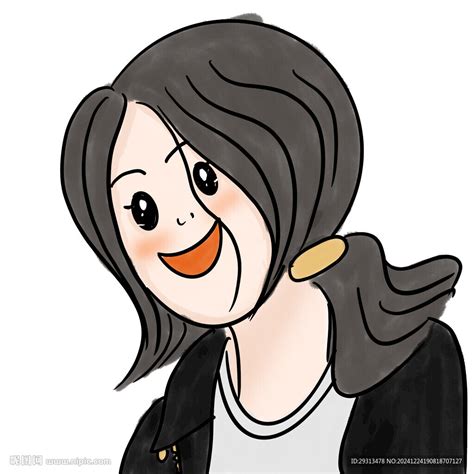 头像手绘女孩设计图人物psd分层素材设计图库昵图网