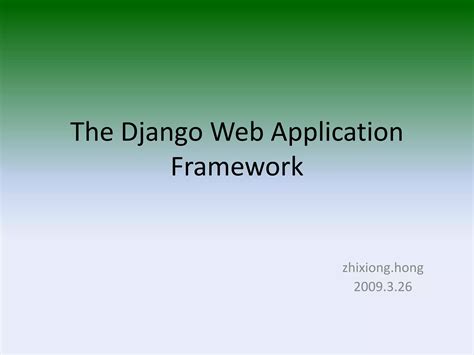 Django Web Framework Guide Overview Architecture Modules And Example Ppt