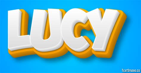 Lucy Text Effect And Logo Design Name