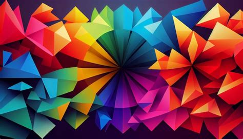 Premium Ai Image Generative Ai Spectrum Fusion A Mesmerizing Array Of Overlapping Geometric Shapes