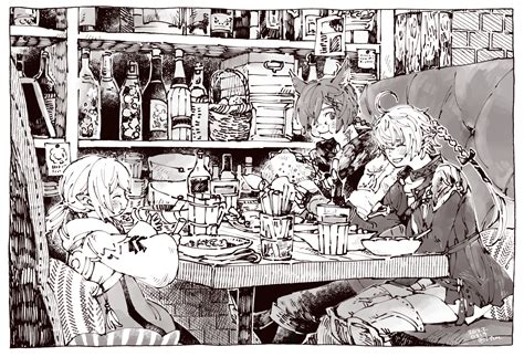 Warrior Of Light G Raha Tia Alisaie Leveilleur And Hikasen Final Fantasy And More Drawn