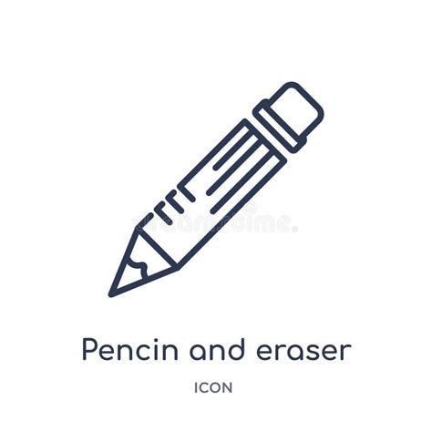 Linear Eraser Icon From Education Outline Collection Thin Line Eraser Vector Isolated On White