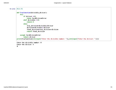 Assignment 2 Jupyter Notebook In 2 Enter The Divisible Number 0