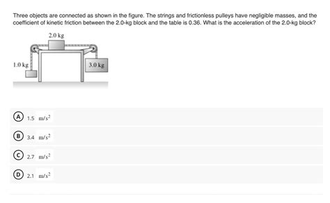 Three Objects Are Connected As Shown In The Figure Chegg