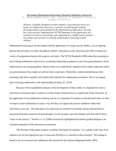 A Constructivist Theory Of Teaching Mathematics