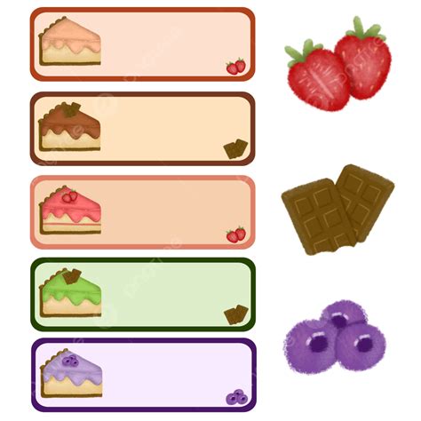 케이크 일러스트와 함께 이름표 이름표 상표 이름 Png 일러스트 및 Psd 이미지 무료 다운로드 Pngtree