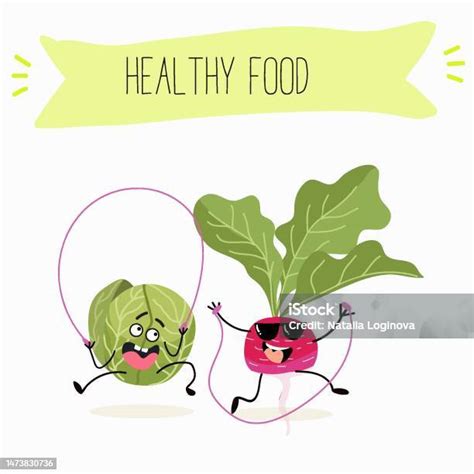 재미있는 캐릭터 양배추 브뤼셀 콩나물 무 재미 있고 건강한 음식 비타민 귀여운 얼굴 음식 재료 채식주의자 벡터 만화 농업 원시 가을에 대한 스톡 벡터 아트 및 기타 이미지