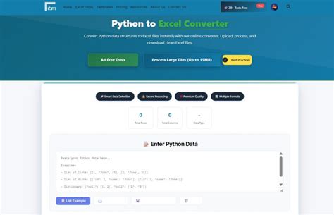 Convert Excel Files Online Csv Json Python And More