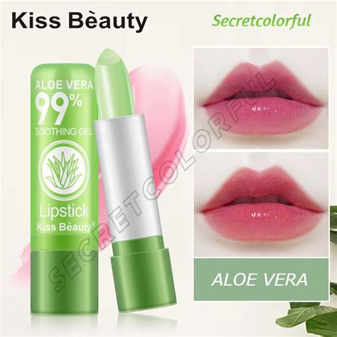 Jual Kiss Beauty Lipstick Aloe Vera Original Dapat Berubah Warna Harga