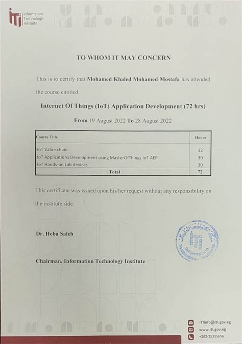 Mohamed Khaled Mohamed On Linkedin Training Iot Development Informationtechnology