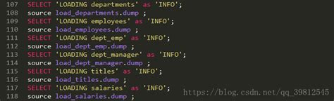 解决mysql导入employees数据库出错问题 error 1 at line 108 csdn博客