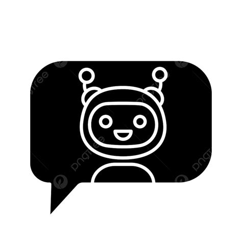 Chatbot In Speech Bubble Glyph Icon Chat Virtual Bubble Png And