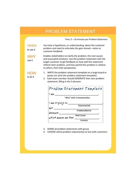 Printable Problem Statement Templates MS Word ᐅ TemplateLab