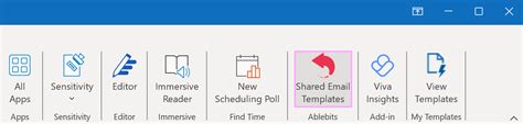 Open The Shared Email Templates Add In In Your Outlook