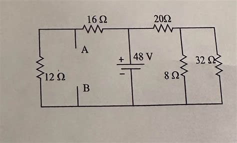 Solved Find The Thevenins Equivalent Between Points A And B