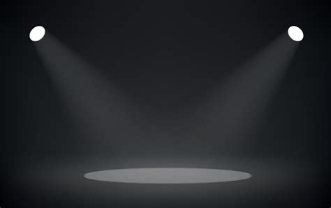 프로젝터로 조명된 블랙 스테이지 사실적인 벡터 일러스트레이션 0명에 대한 스톡 벡터 아트 및 기타 이미지 0명 3차원 형태 강단 Istock