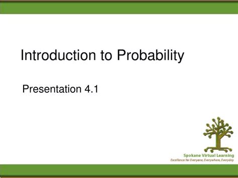 PPT Introduction To Probability PowerPoint Presentation Free Download ID 4445195