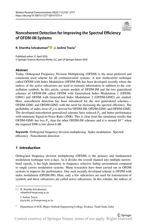 Noncoherent Detection For Improving The Spectral Efficiency Of Ofdm Im Systems