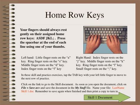 Ppt Home Row Keys Powerpoint Presentation Free Download Id6518722
