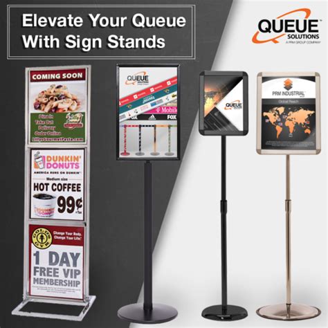 Sign Stands Poster Stands And Specialized Signage Elevate Your Queue Queue Solutions